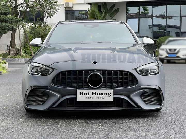 For Benz W206 C Class Upgrade to Wide Body C63 AMG Front Rear Bumper ...