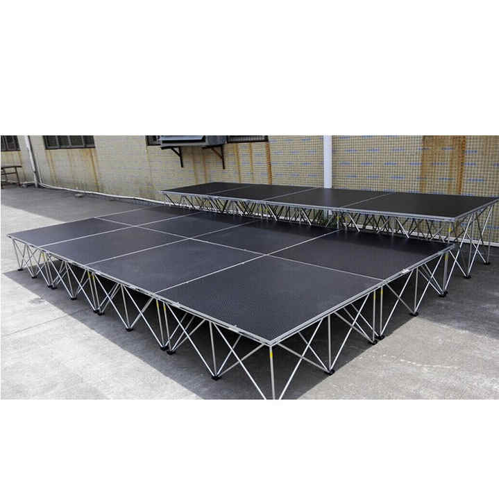 Adjustable Removable Moving Aluminum Folding Rectangle Portable Event Modular Assembling Stage ...