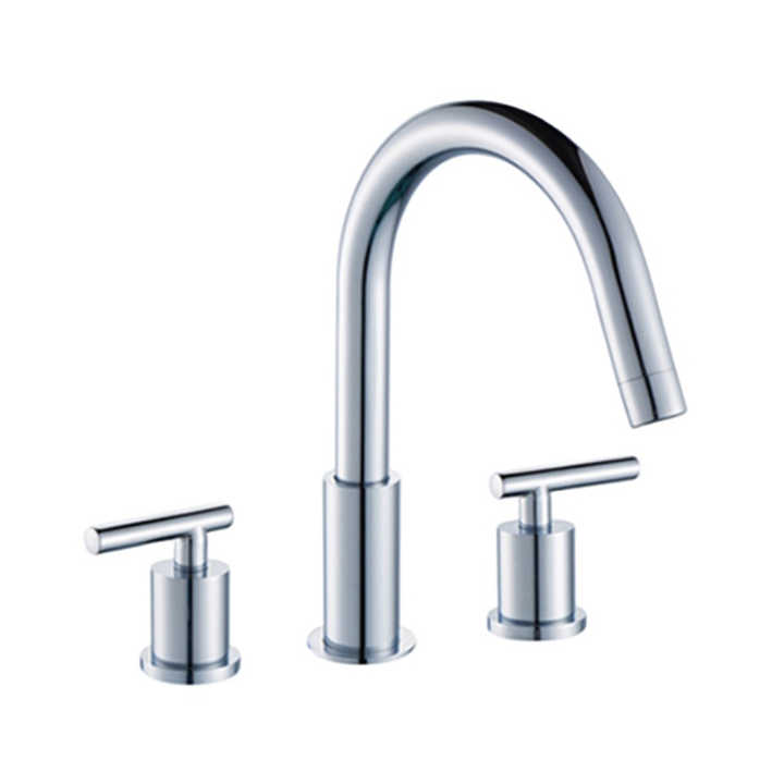 UPC Chrome Brass Bathroom Faucet - Dual Handle Vanity Mixer