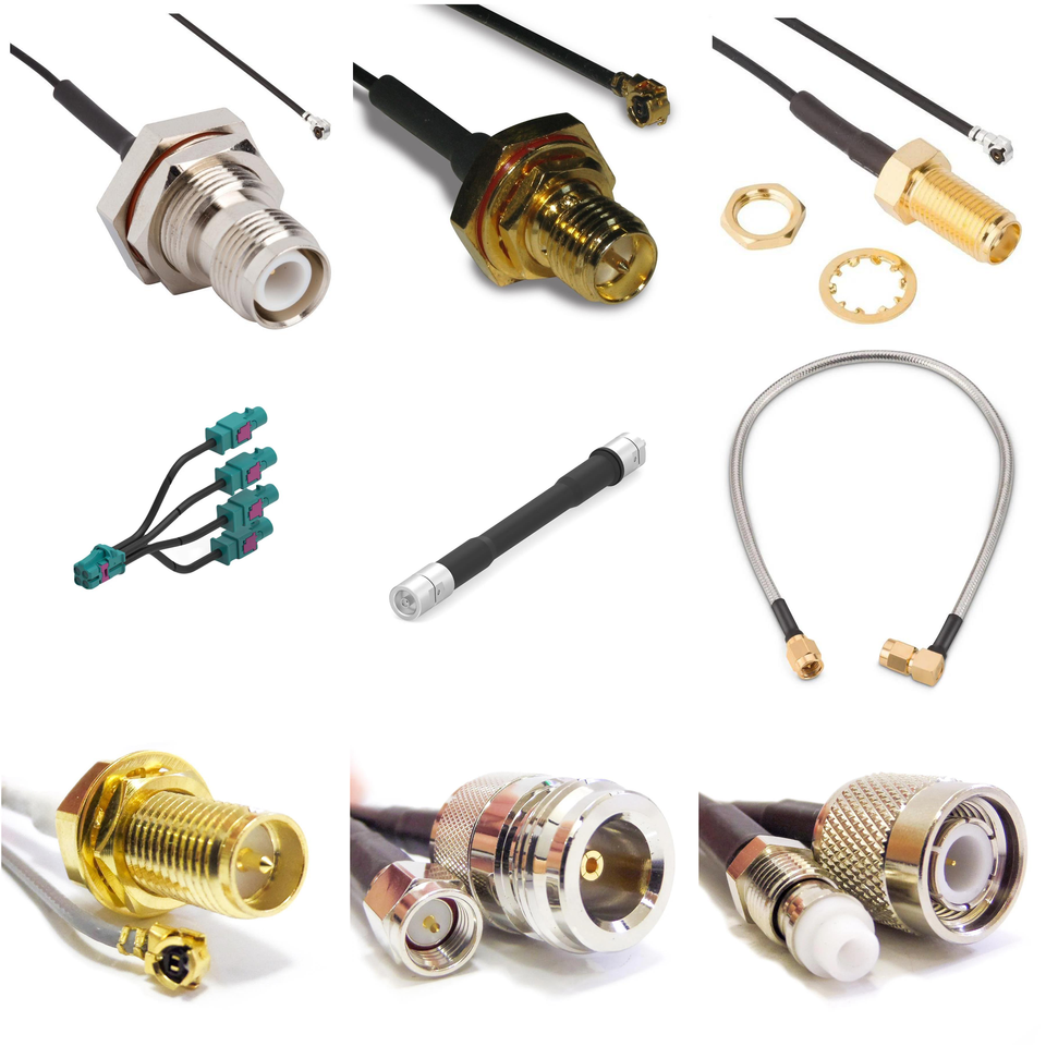 A60S39-316D- SMA reverse polarity plug to SMB plug right angle using ...