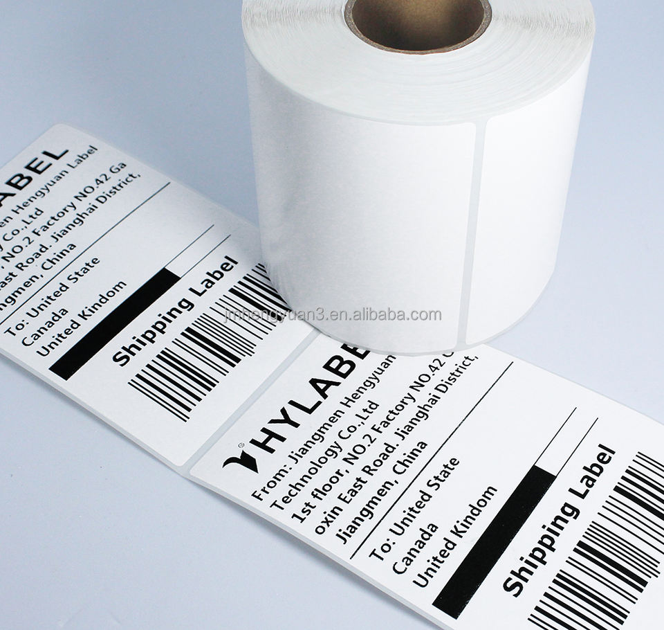 White 10x15 cm Thermal Adhesive Waybill Label Paper 100mmx150mm 350pcs ...
