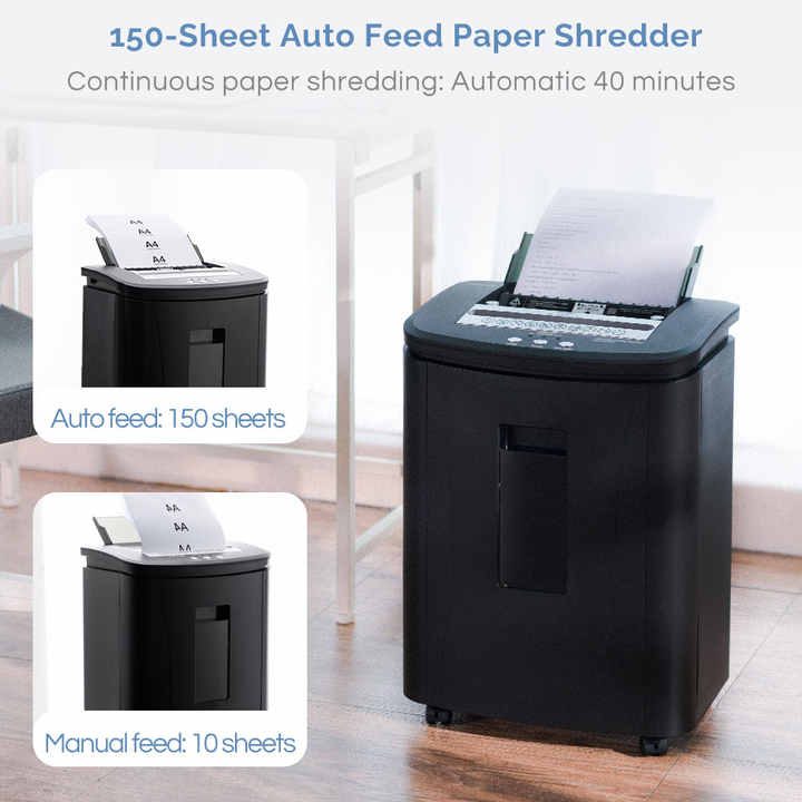 200 Sheet Auto Feed Paper Shredder - Micro Cut & Heavy Duty
