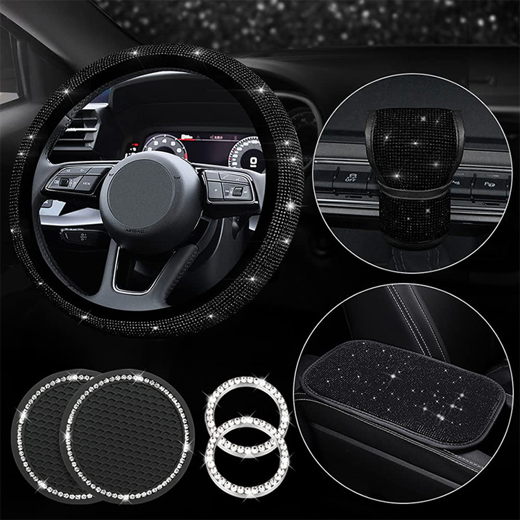 Xiangta 15/14/13 Inch Car Interior Diamond Style Bling Car Protection ...