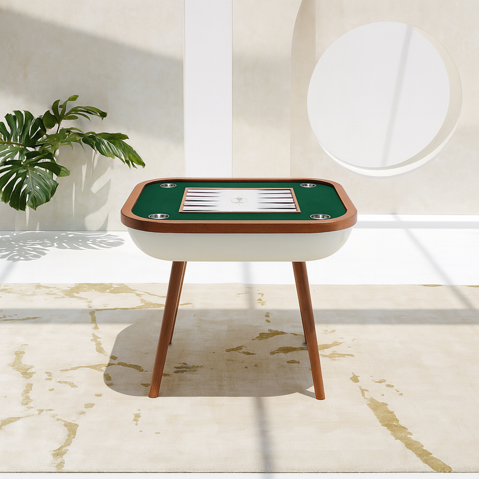 Modern Durable MDF Backgammon Game Table Green Felt Surface Multi ...
