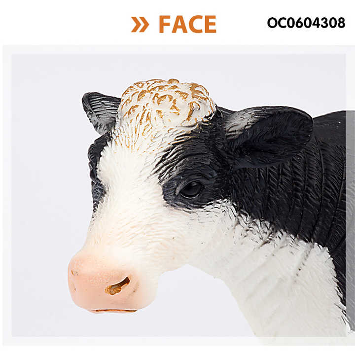 Rubber Farm Animals Model Cow Soft Educational Toys Set
