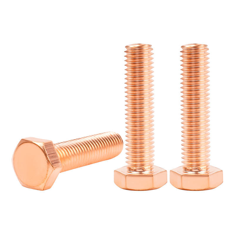 LG M3-M16 DIN933 Purple Copper Hex Head Bolts Grade a High-Temperature ...