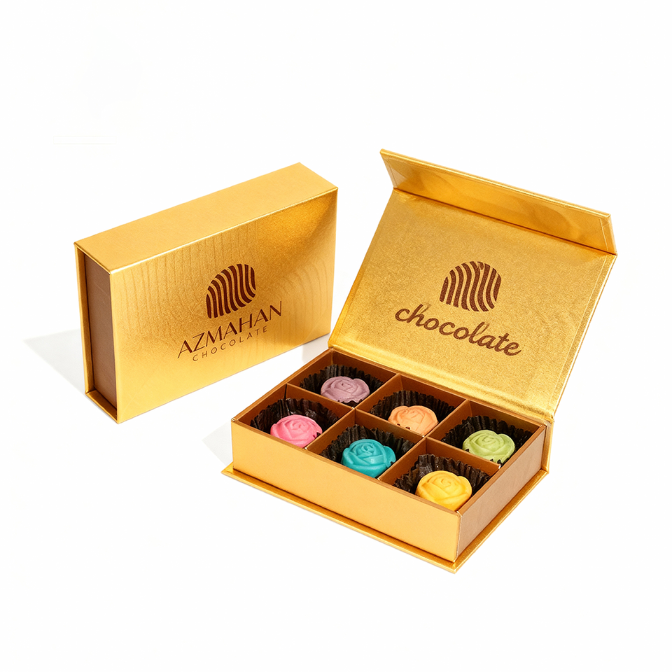 Wholesale Metallic Gold Paper Chocolate Packaging Boxes, Custom ...