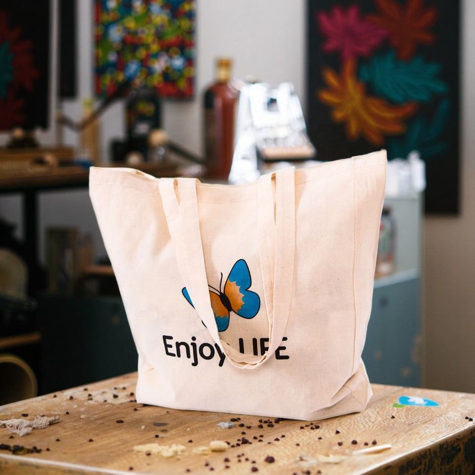 Medium Eco-friendly Canvas Tote Bags With Custom Print & Odm