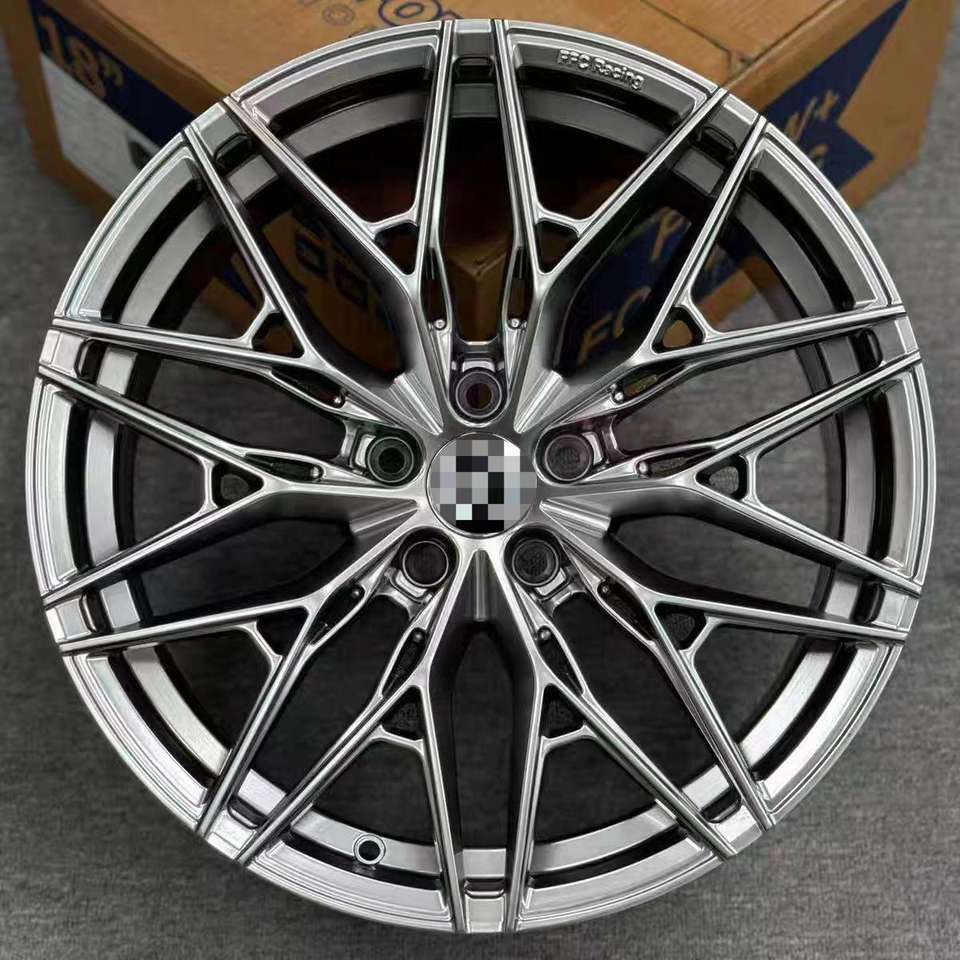 Custom Wholesale FFC Forged PCD Alloy Wheels - Black Silver Edge ...
