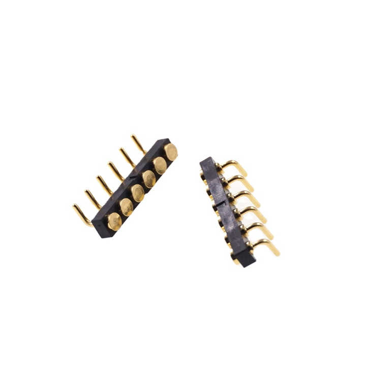 Female Header Pogo Pin Contact Pad - 6 Pin, 2.54mm Pitch
