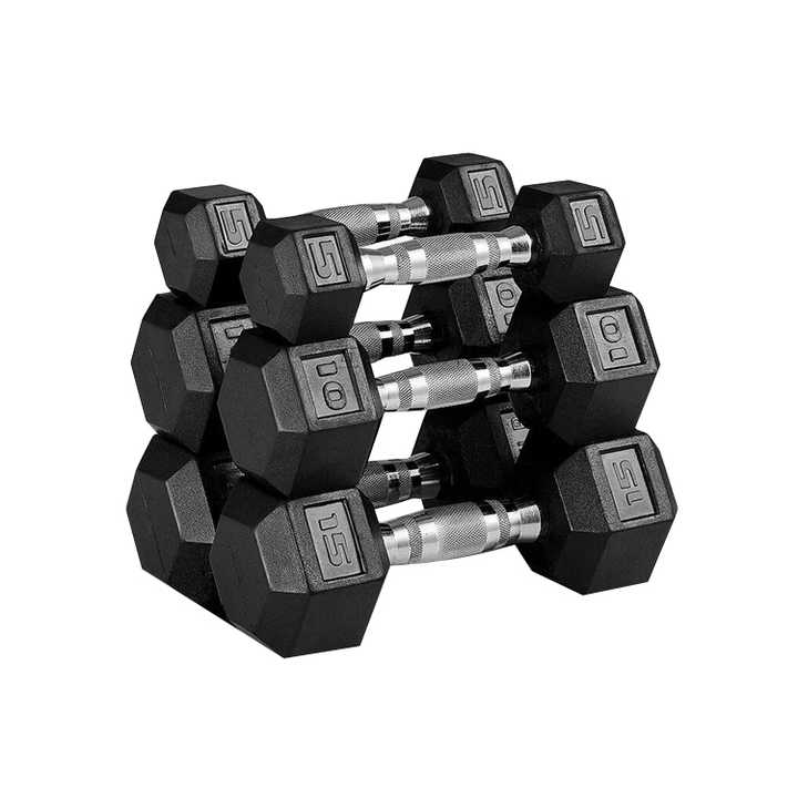 MEET Cheap Rubber Hex Dumbbells Gym Equipment Free Weights Adjustable ...