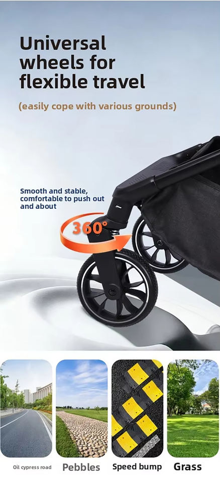 Baby Stroller One-Hand Auto Fold Self-Standing Lightweight Travel ...