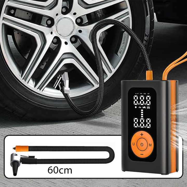 Multifunction Mini Car air Pump 4000mAh Cordless Tire Inflator Portable ...