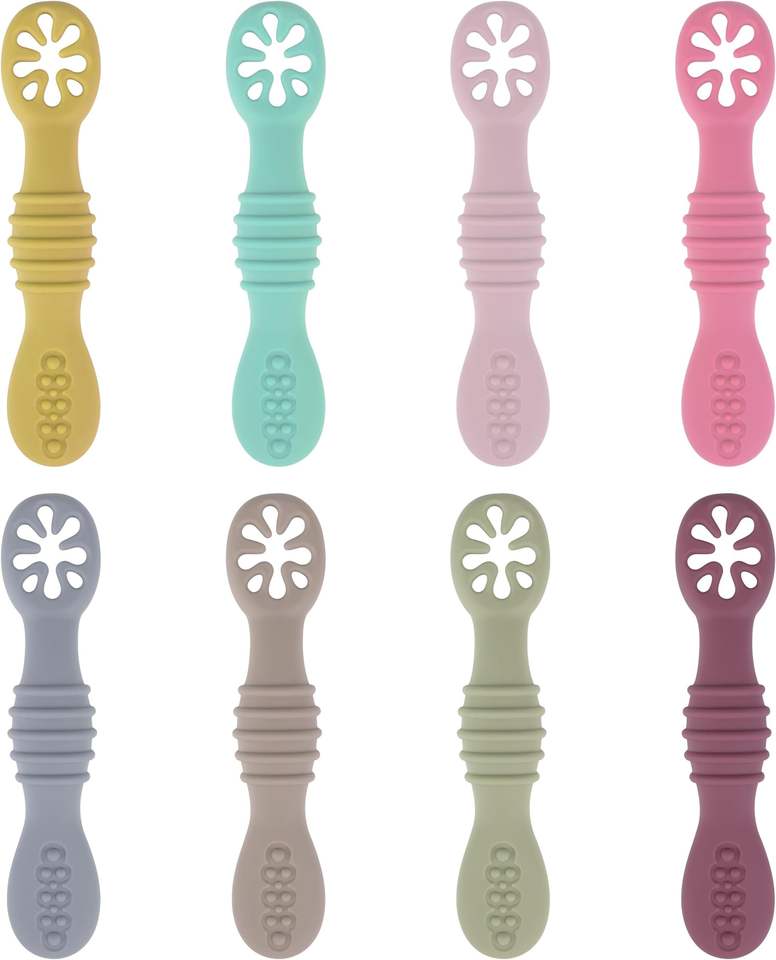 Good Quality Silicone Baby Spoon Set Easy Clean Non Toxic Silicone ...