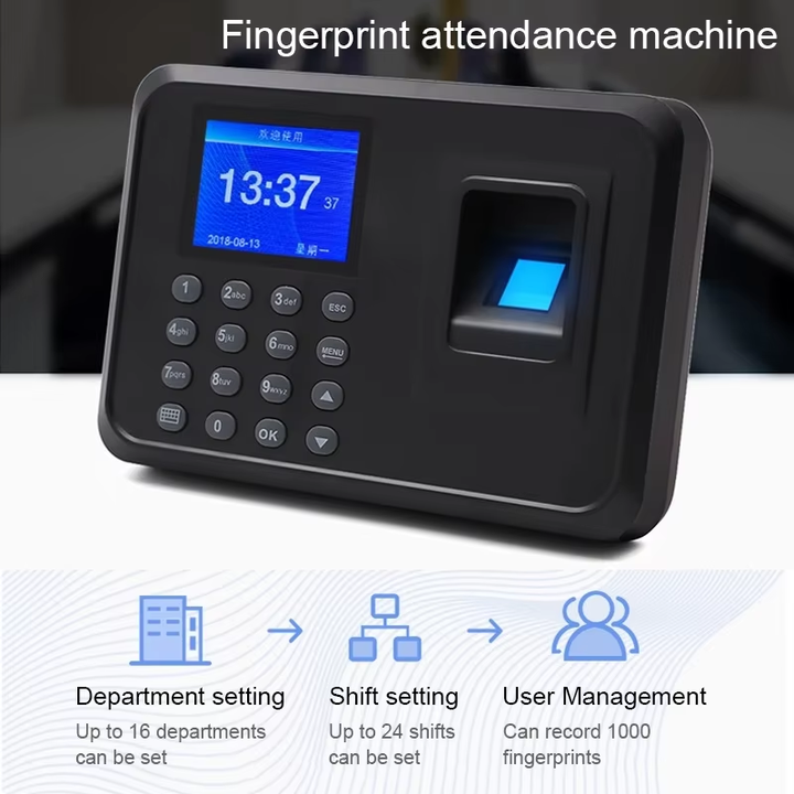 Employee Time Attendance System Device Biometric Fingerprint ...