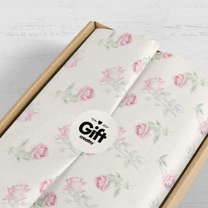 Custom Tissue Paper Gift Wrapping with Multicolour Design
