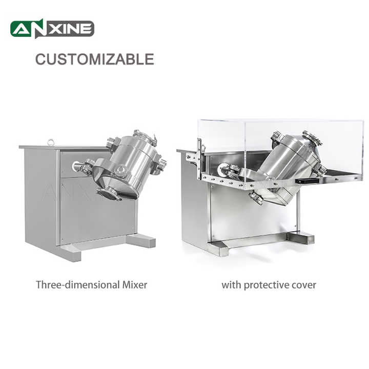 SH-50 SH-100 Laboratory Small 3D Swing Rotating Drum Blender Stainless ...
