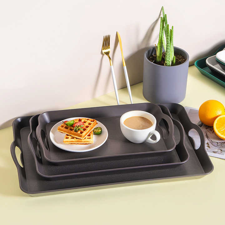 Rectangular Plastic Serving Tray With Low MOQ Best for Cafeteria Fast ...