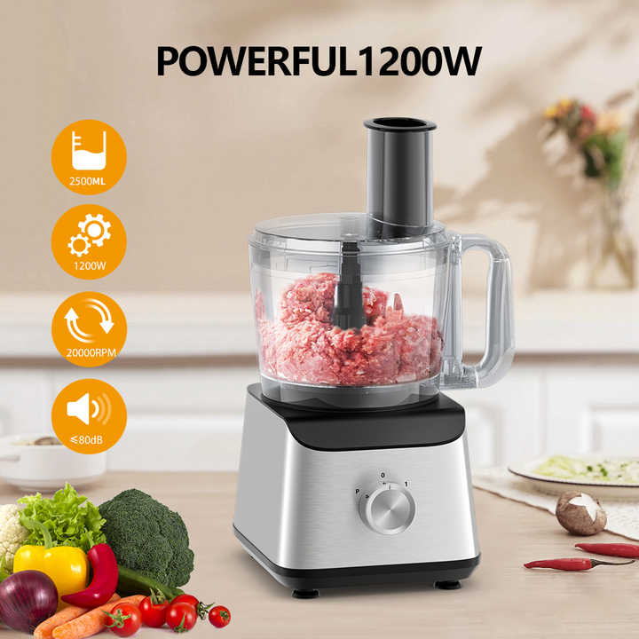 1500W Household Food Processor 2.5L Processing Bowl Electric ...