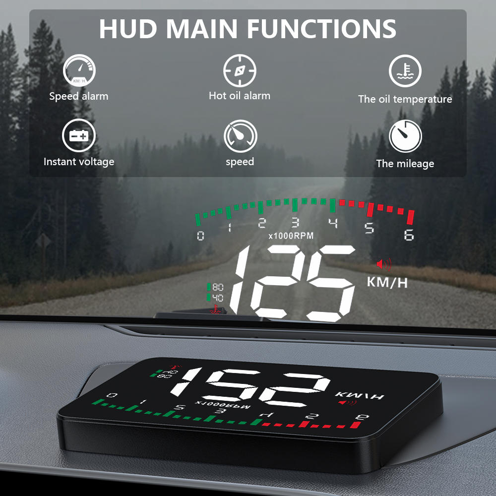 Speedometer Projector Windshield HUD Display Speed Warning System Head ...