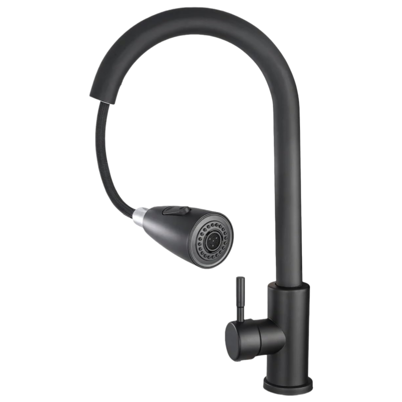Kitchen Taps Three Functions Pull Out Faucet 360° Rotating Hot and Cold ...