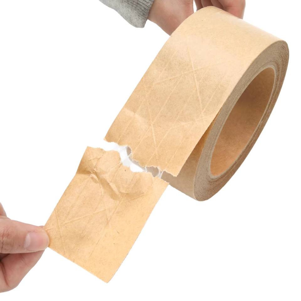Kraft Paper Water Activated Adhesive Single Sided Tape Environmentally ...