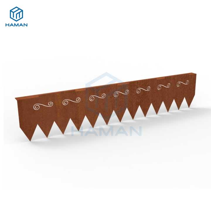Rusty Metal Garden Edging Border Landscape Edge Metal Corten Steel ...