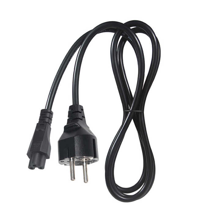 European 3 Pin 250V Electric Plug 3 Prong EU C5 End C5 Male Extension 3 ...