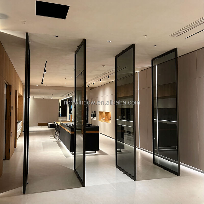 Anti-corrosion Aluminum Sliding Door Minimalist Frame Customized Fluted ...