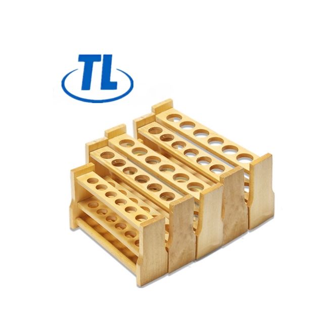 Tianlian Wooden Colorimetric Tube Rack for Laboratory Tests