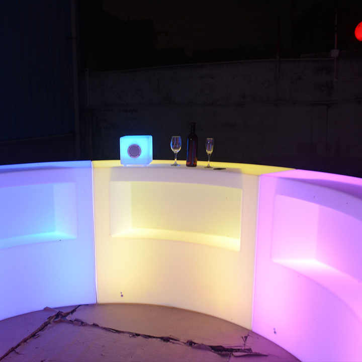 LED Plastic Portable Bar Counter - Modern Nightclub Furniture