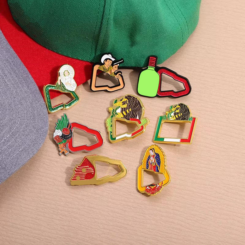 Wholesale Popular Metal Cap Clips Mexican Baseball Soft Enamel Hat Pins ...