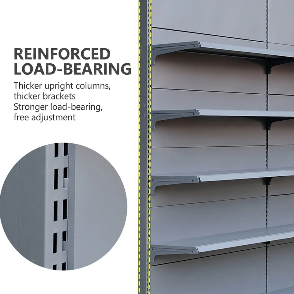 Supermarket Gondola Shelves Metal Display Shelves Warehouse Storage ...