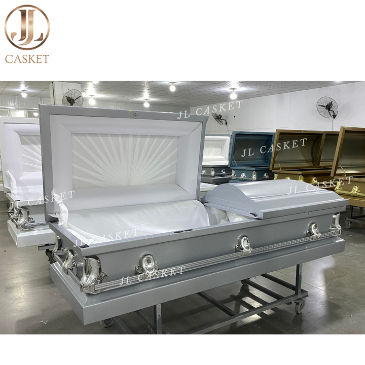 20 Gauge Steel Casket Metal Casket With Prayer Hand Premium Funeral ...