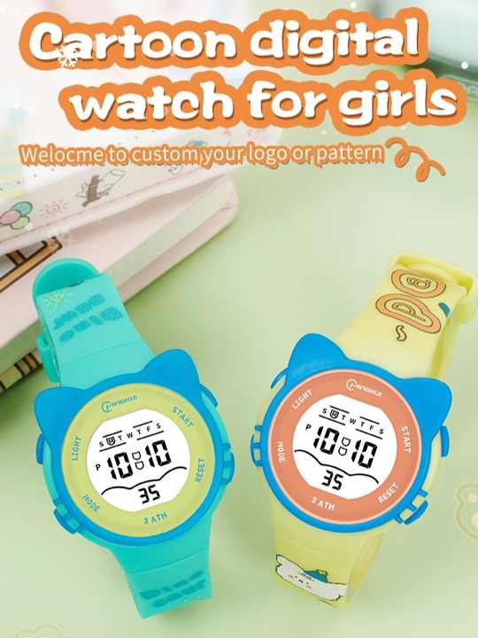 Mingrui OEM Cartoon Sports Digital Watch for Kids Colorful Water ...