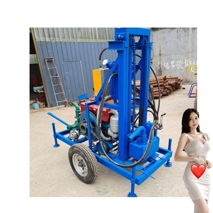 100m Portable 3kw 5.5kw 7.5kw Hydraulic Water Well Rotary Drilling Rig ...