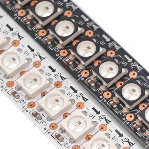 Sk6812 Clone of Ws2812b - 144 LED Addressable Strip 1m Black