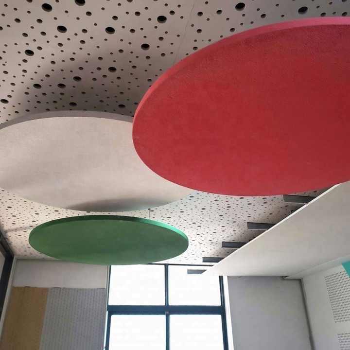 Hexagon Shape Suspended Ceiling Fiberglass Acoustia Panel Acoustic ...