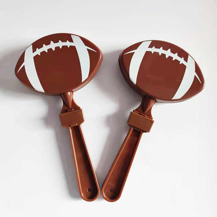Sports Events 7 Inch Plastic Football Shaped Hand Clappers Noisemaker ...