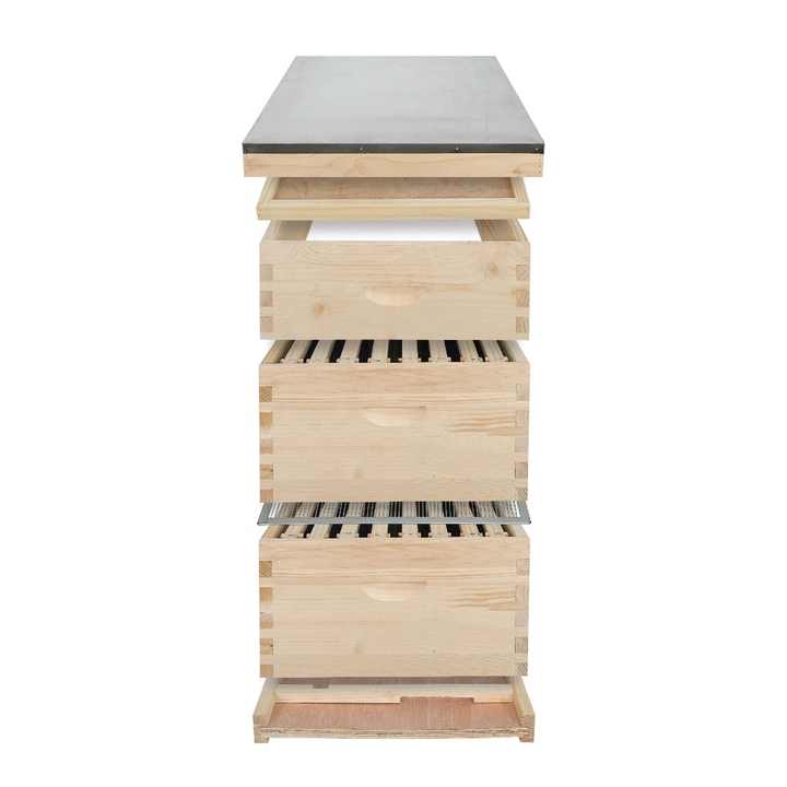 China Pine Wooden Beehive Box - 3 Layers Langstroth 10 Frame
