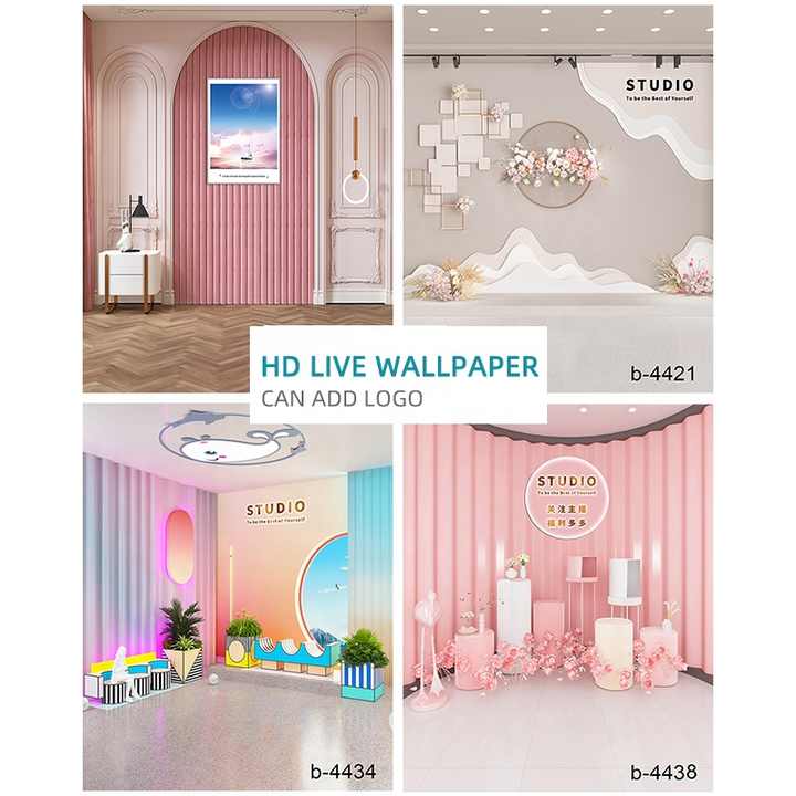 Live-streaming Studio Simulation Floral Background Decoration