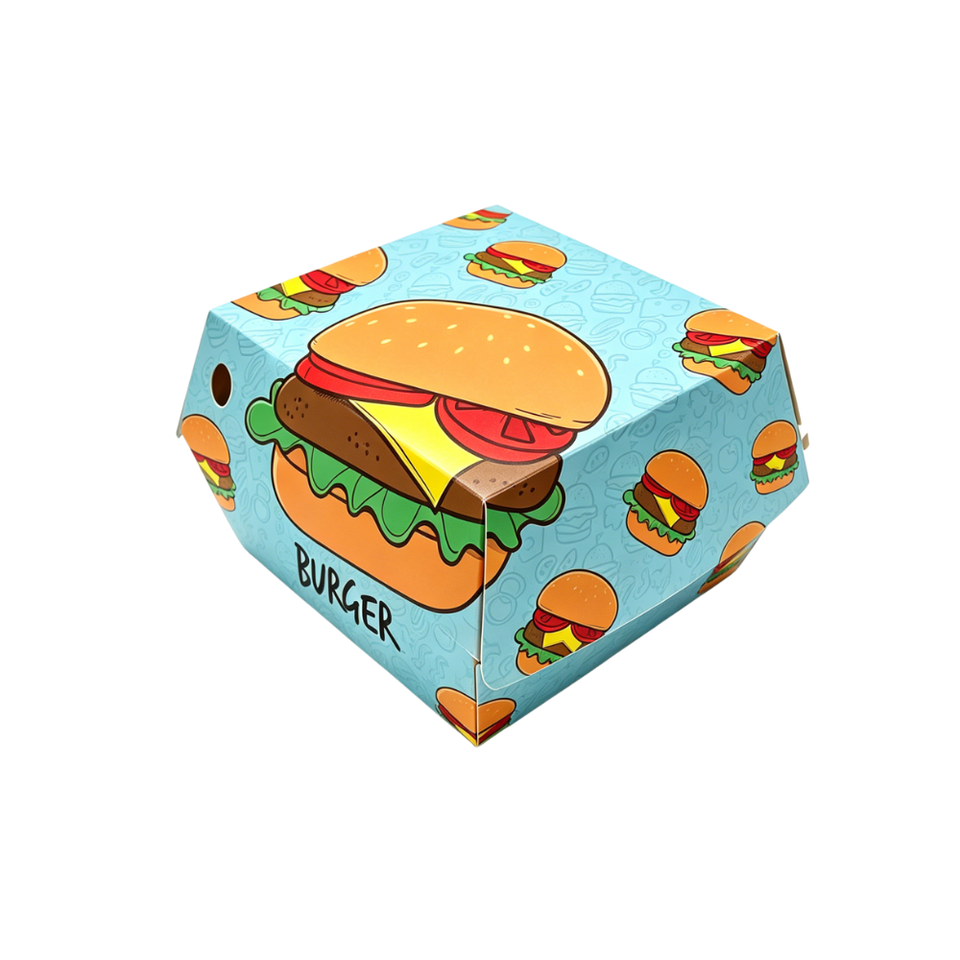 Eco-Friendly Biodegradable Paper Burger Boxes Disposable Compostable ...