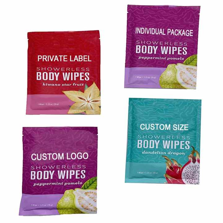 Shower Custom Disposable Face Wipe Cleansing Full and Cool Logo Care ...