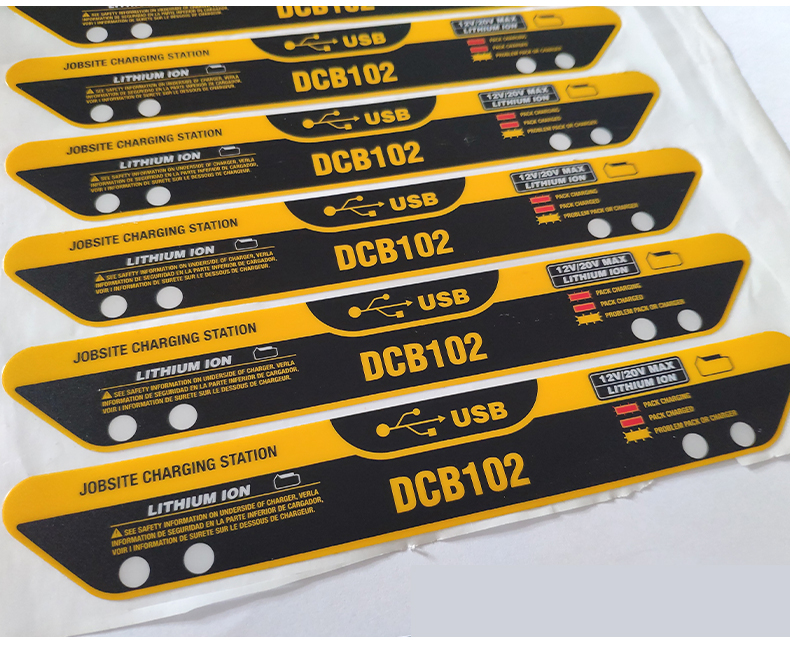 PC PET Acrylic Screen Printing Decal Graphic Embossed Button Panel ...