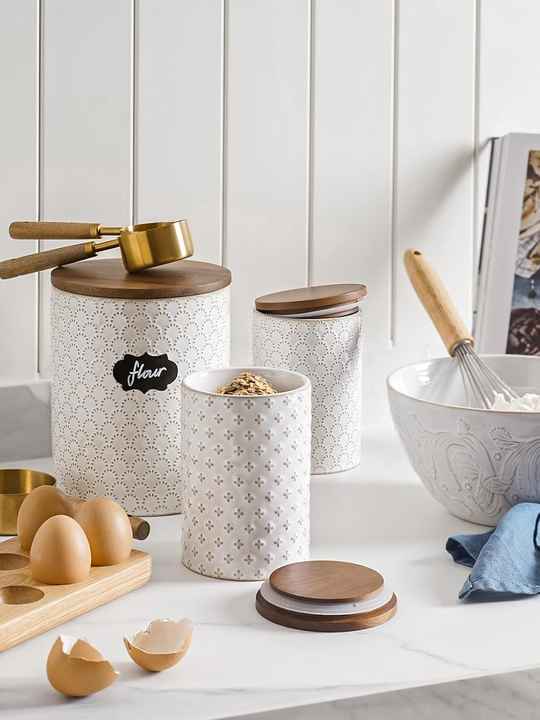 Ceramic Food Storage Containers for Pasta Oatmeal Coffee Beans Cookies ...