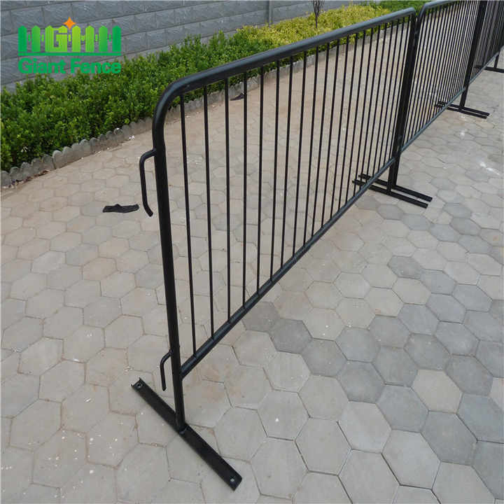 Used Portable Pedestrian Steel Fence Outside Crowd Crowd Concert ...