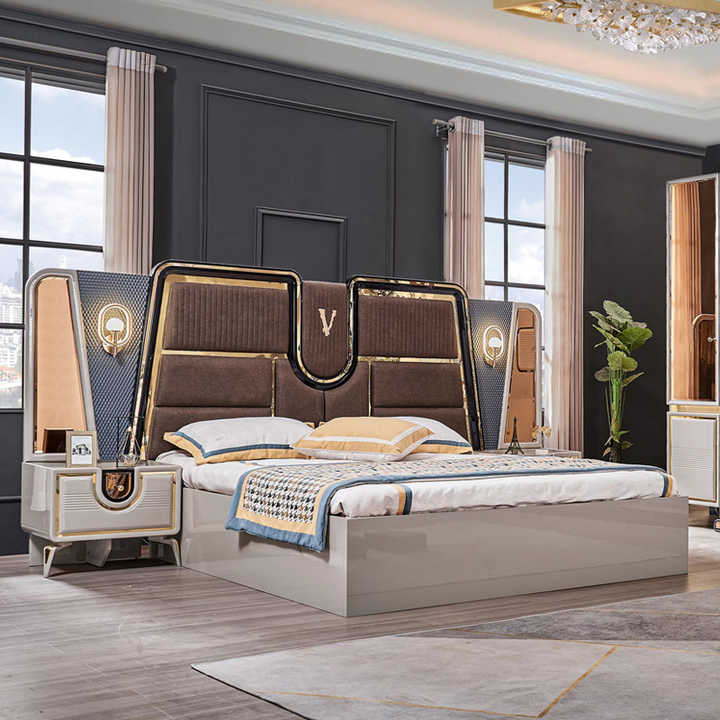 Modern Luxury Wooden Bedroom Furniture Set - 8806#