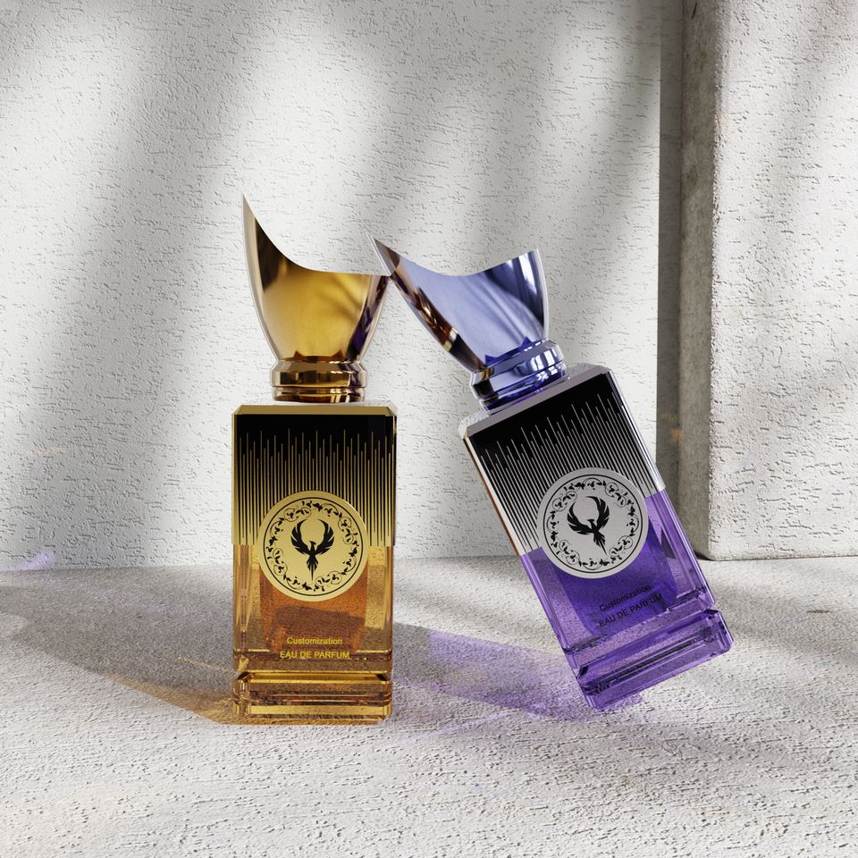 High-End Perfume Bottle Shoulder Cover Empty Glass Spray Bottle with ...