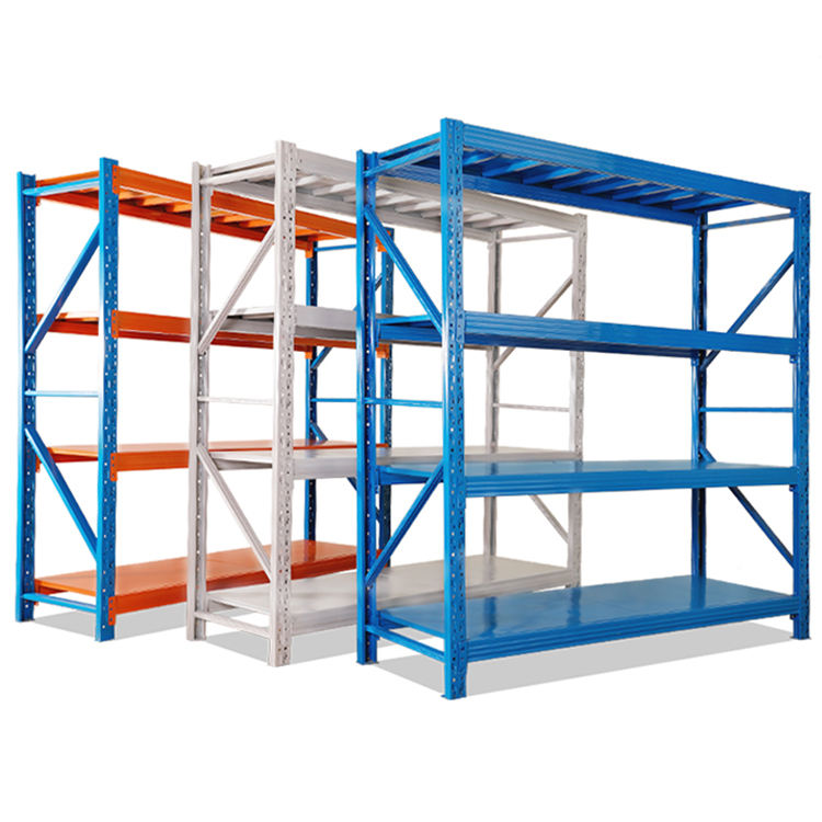 Guichang Metal Warehouse Rack Shelf in Orange Light Blue Steel Gray ...