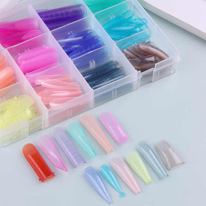 360Pcs Colorful Dual Form Nail System French Dual Form Nail Tips 6 ...